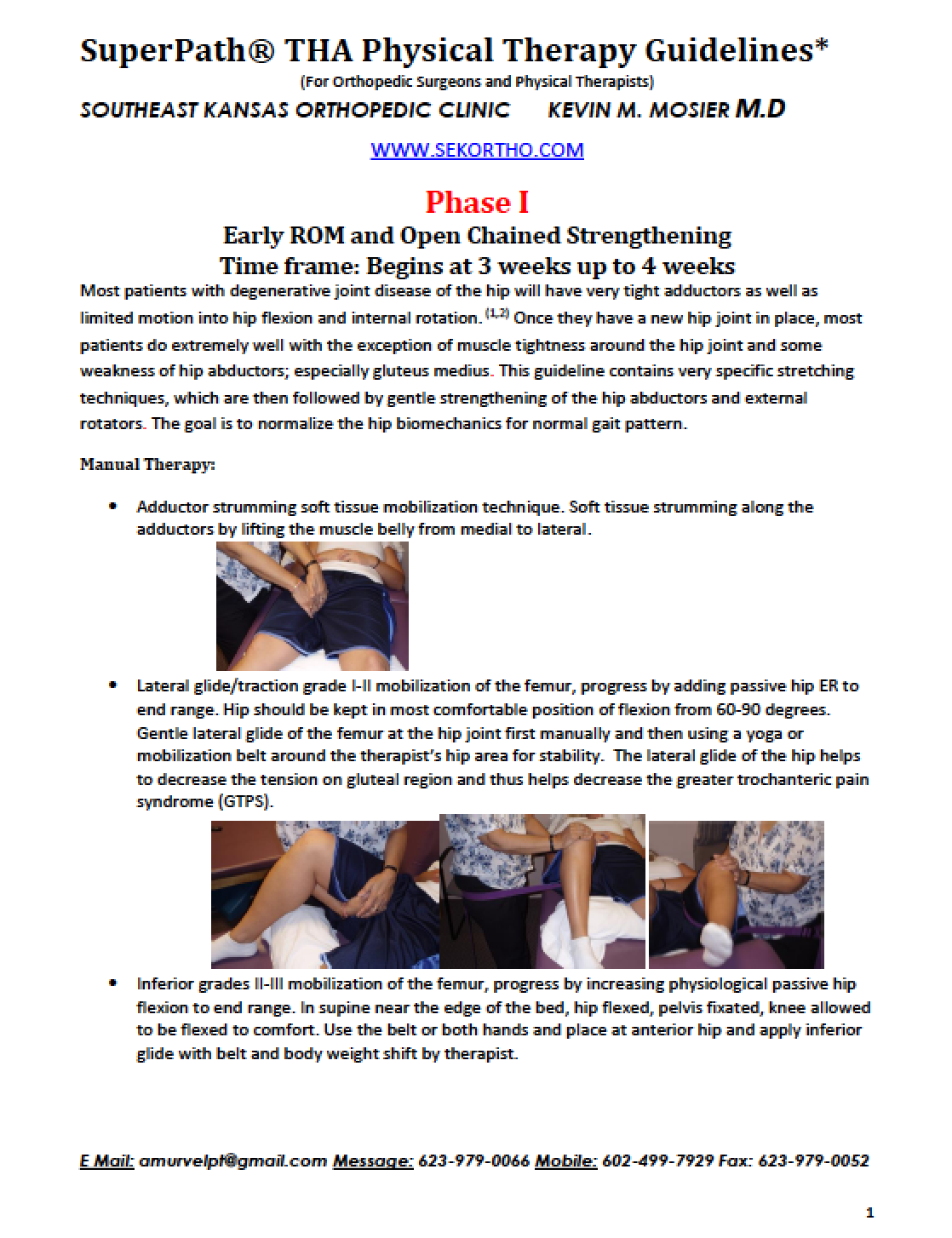 Therapy Protocols Southeast Kansas Orthopedic Clinic Therapy Protocols Southeast Kansas Orthopedic Clinic
